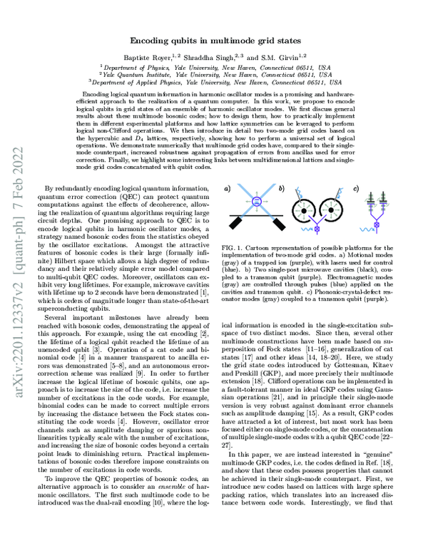 (PDF) Encoding Qubits in Multimode Grid States