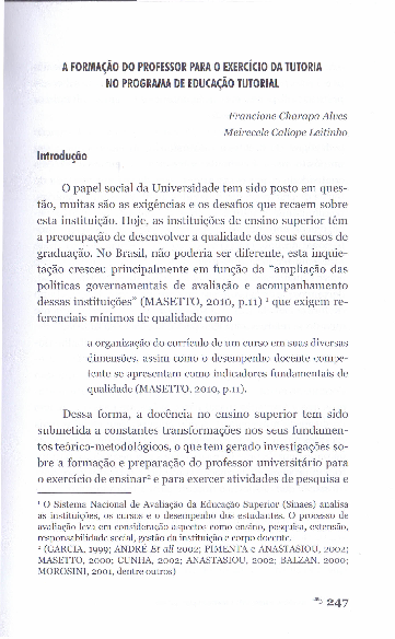 (PDF) A formação do professor para o exercício da tutoria no programa ...