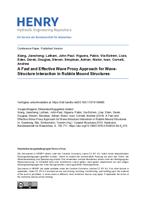 (PDF) A Fast and Effective Wave Proxy Approach for Wave-Structure ...