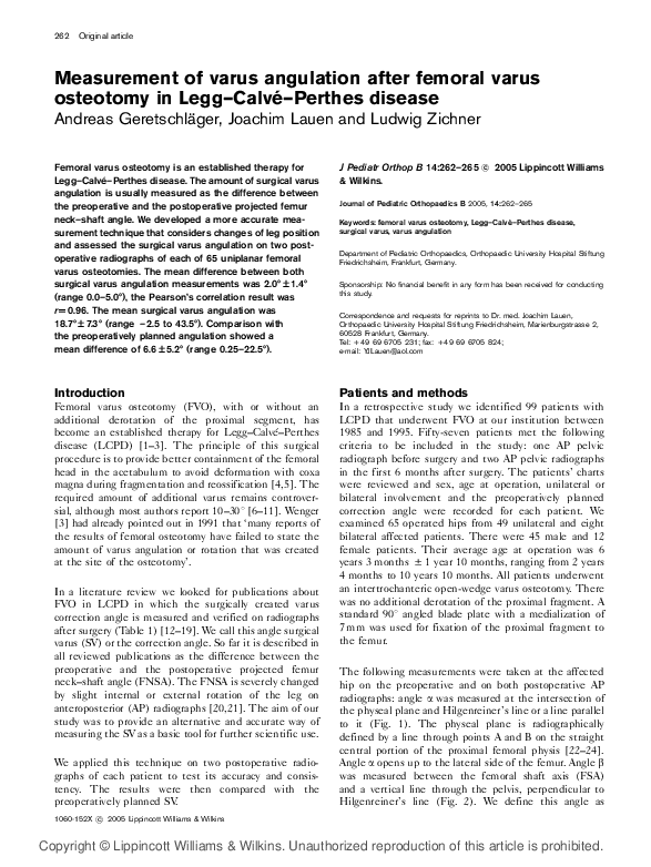 (PDF) Measurement of varus angulation after femoral varus osteotomy in ...