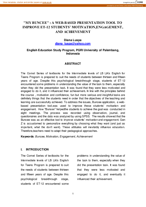 (PDF) My Buncee" : A Web-Based Presentation Tool to Improve ET-12 ...