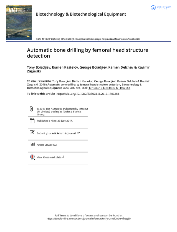 (PDF) Automatic Bone Drilling for Hip Surgery