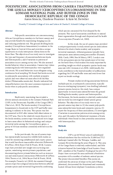 (PDF) Polyspecific associations from camera trapping data of the lesula ...