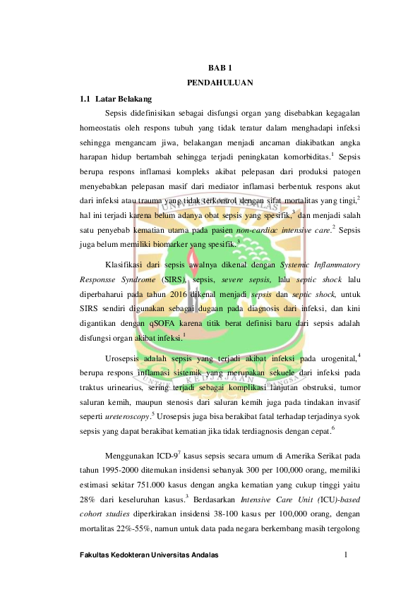 (PDF) Tatalaksana Urosepsis: Sebuah Tinjauan Sistematis