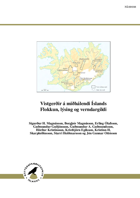 (PDF) Vistgerðir á miðhálendi Íslands : flokkun, lýsing og verndargildi