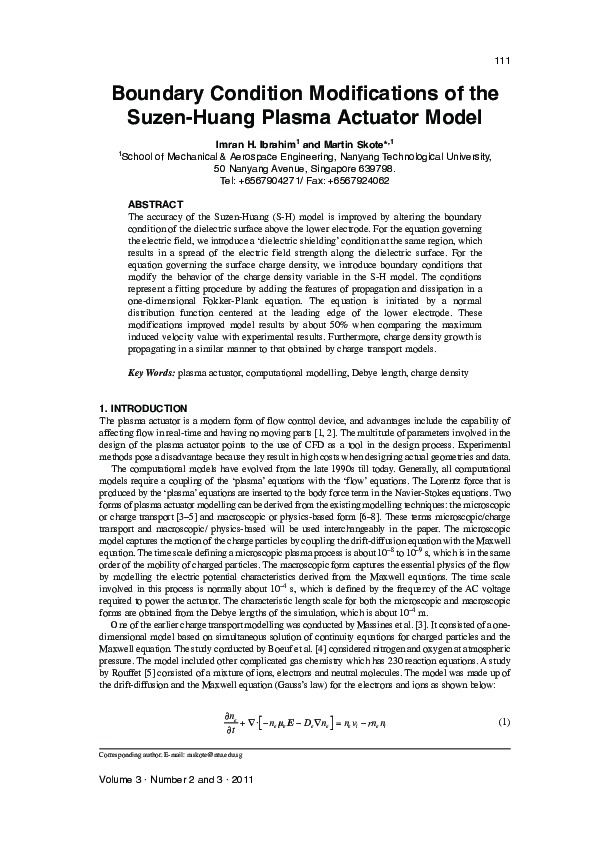 (PDF) Boundary Condition Modifications of the Suzen-Huang Plasma ...