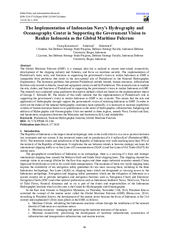 (PDF) The Implementation of Indonesian Navy’s Hydrography and ...