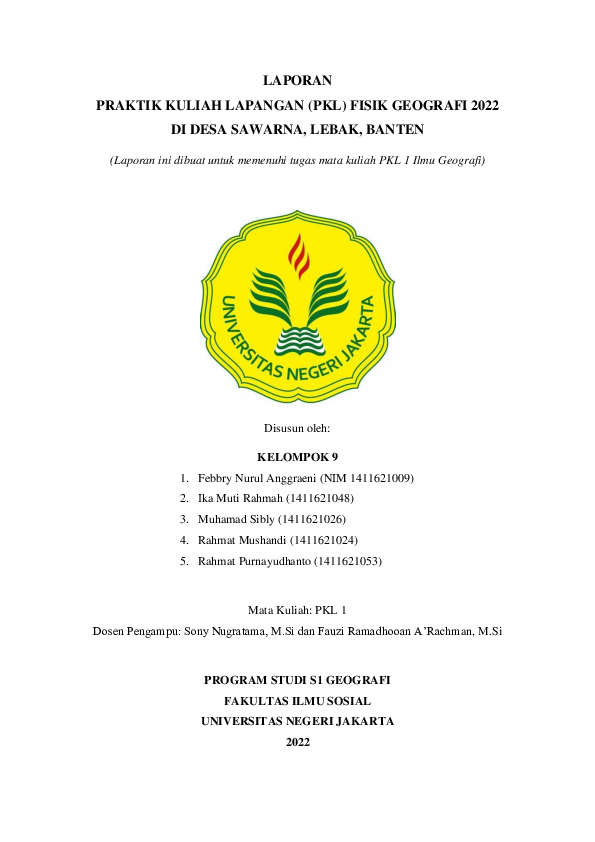 (PDF) LAPORAN PKL KEL 9 GEOGRAFI