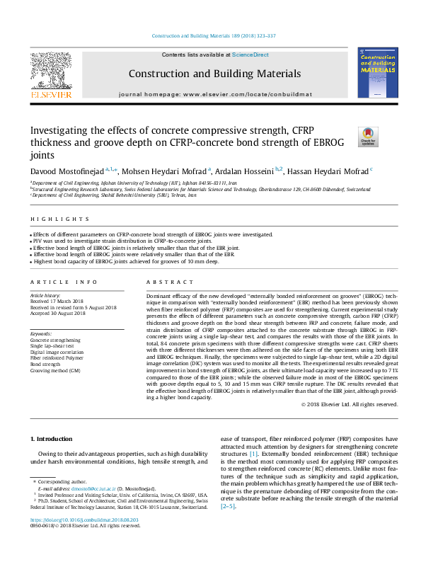 (PDF) Investigating the effects of concrete compressive strength, CFRP ...