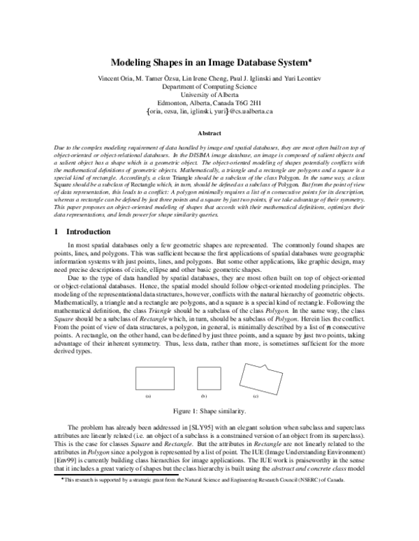 (PDF) Modeling shapes in an image database system
