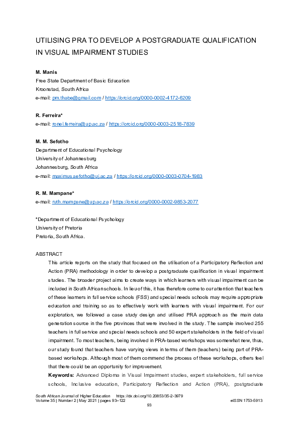 (PDF) Utilising PRA to develop a postgraduate qualification in visual ...