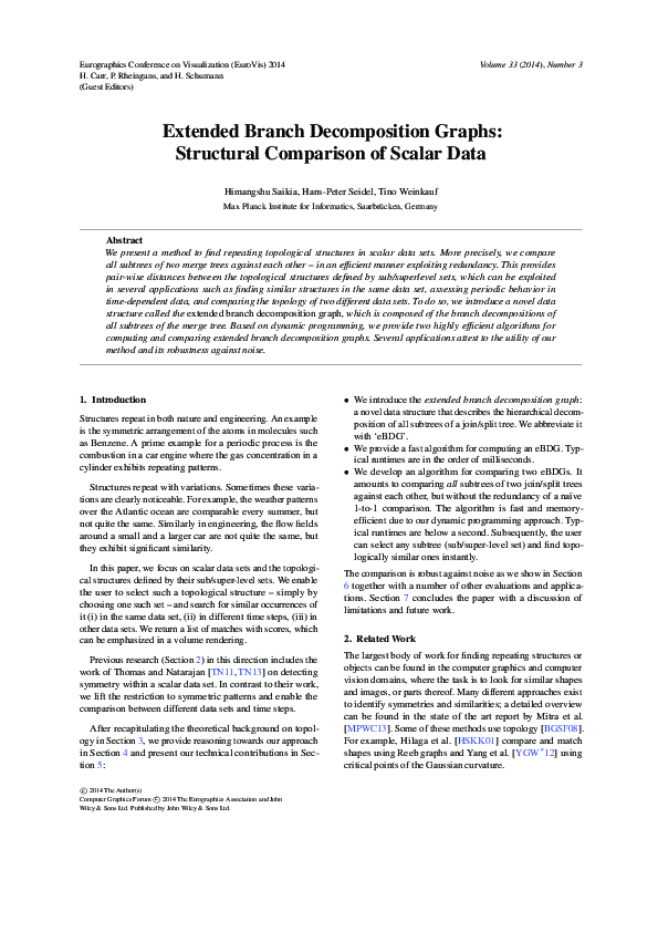 (PDF) Extended Branch Decomposition Graphs: Structural Comparison of ...
