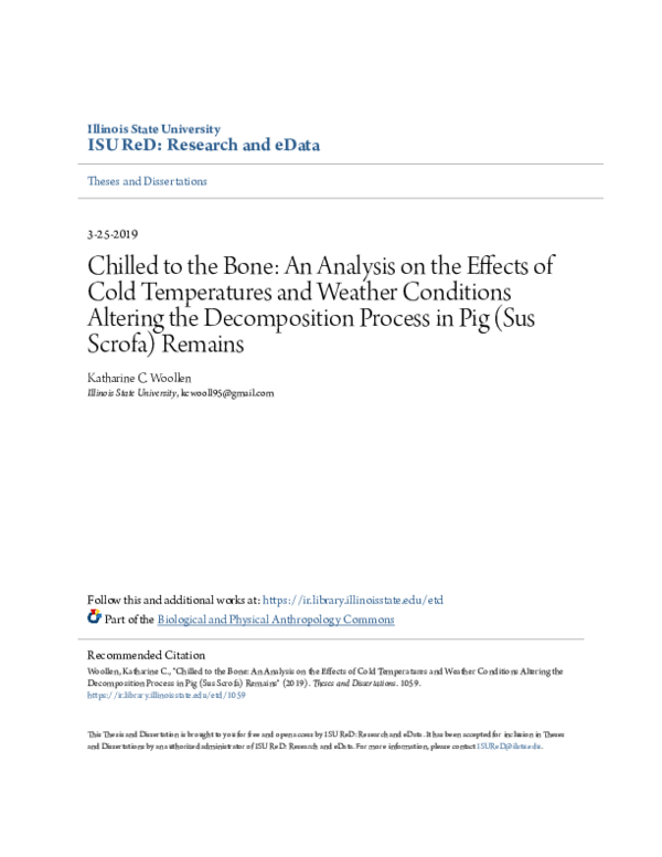 (PDF) Chilled to the Bone: An Analysis on the Effects of Cold ...