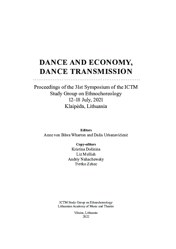 (PDF) Cultural Transmission and Dance: Observations on Models and Styles Developed Among ...