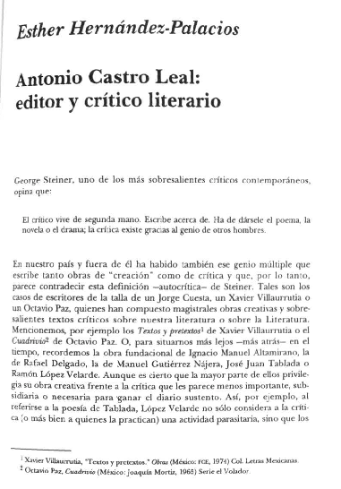 (PDF) Antonio Castro Leal: editor y crítico literario