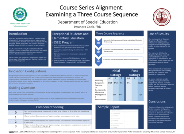 (PDF) Course Series Alignment: Examining a Three Course Sequence