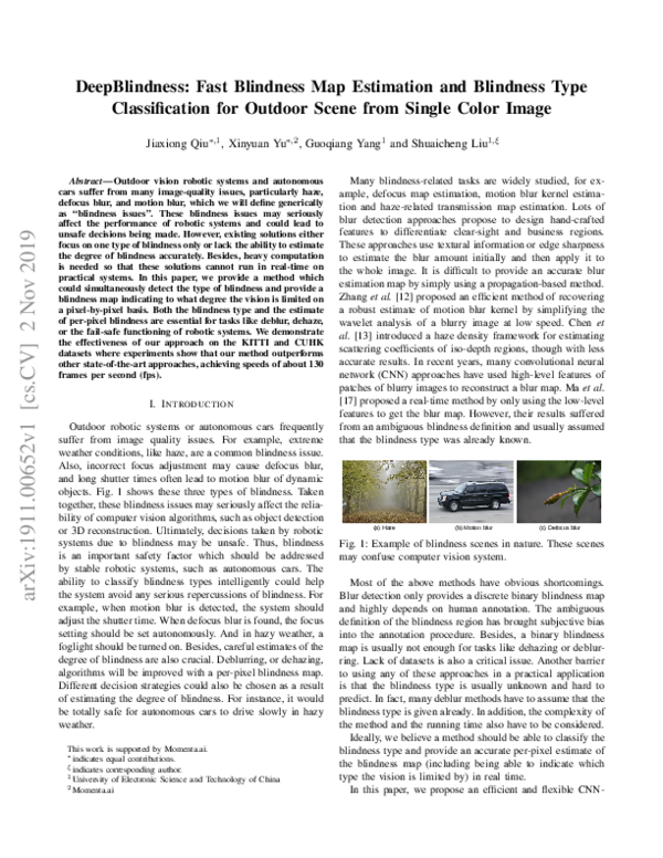 (PDF) DeepBlindness: Fast Blindness Map Estimation and Blindness Type ...