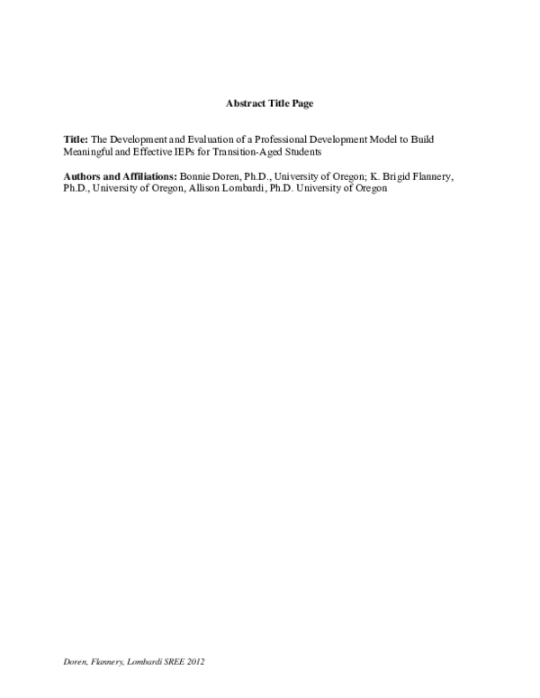 (PDF) The Development and Evaluation of a Professional Development ...