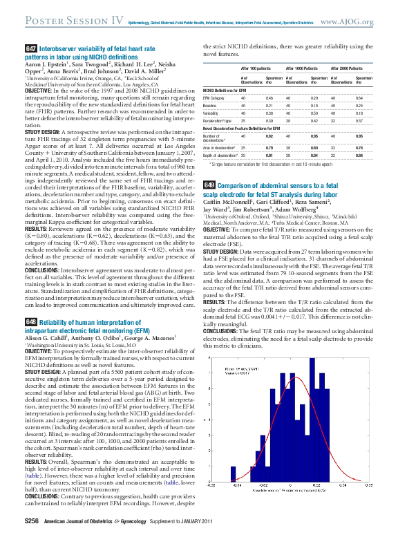 (PDF) 647: Interobserver variability of fetal heart rate patterns in ...