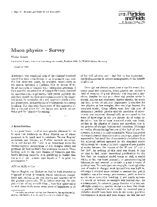 (PDF) Muon physics — Survey