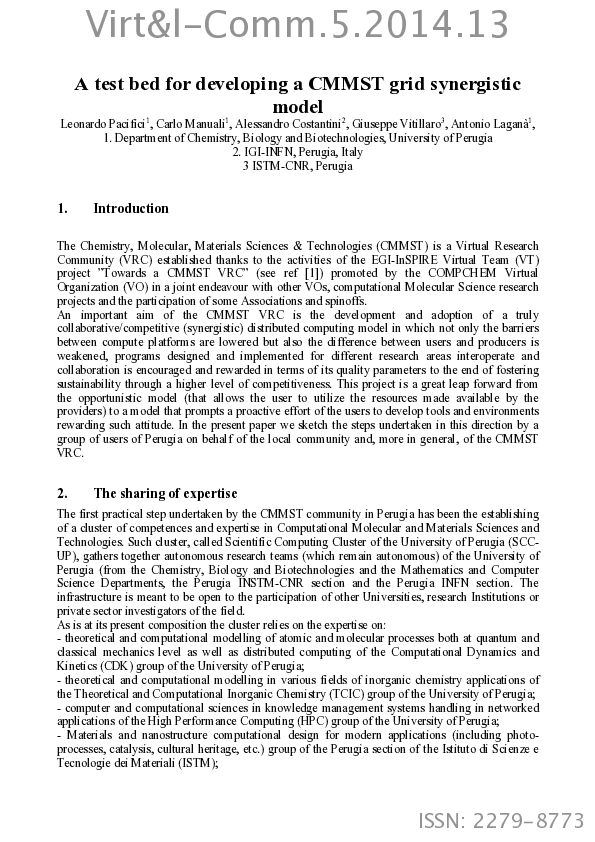 (PDF) A test bed for developing a CMMST grid synergistic model