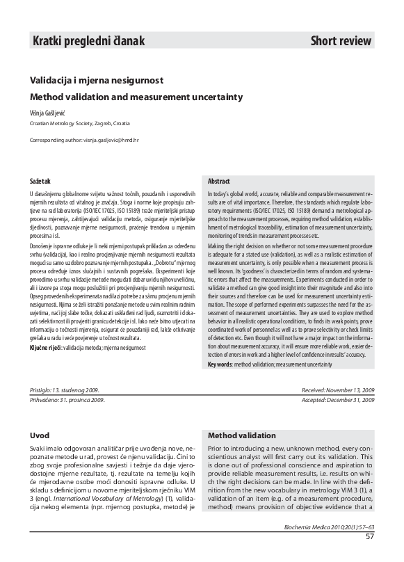 (PDF) Method validation and measurement uncertainty (PDF) Method validation and measurement uncertainty