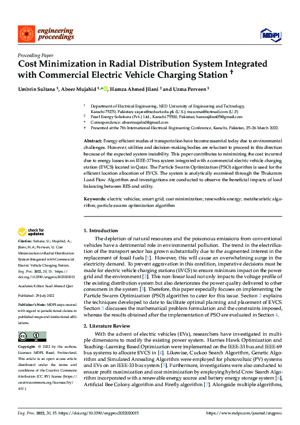 (PDF) Cost Minimization in Radial Distribution System Integrated with ...