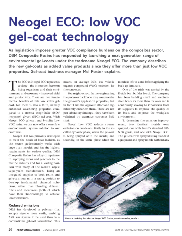 (PDF) Neogel ECO: low VOC gel-coat technology