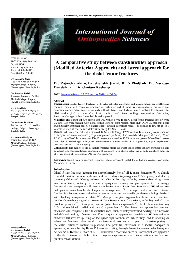 (PDF) A comparative study between swashbuckler approach (Modified ...