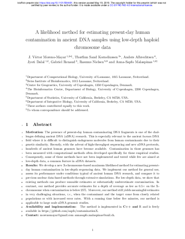 (PDF) A likelihood method for estimating present-day human ...