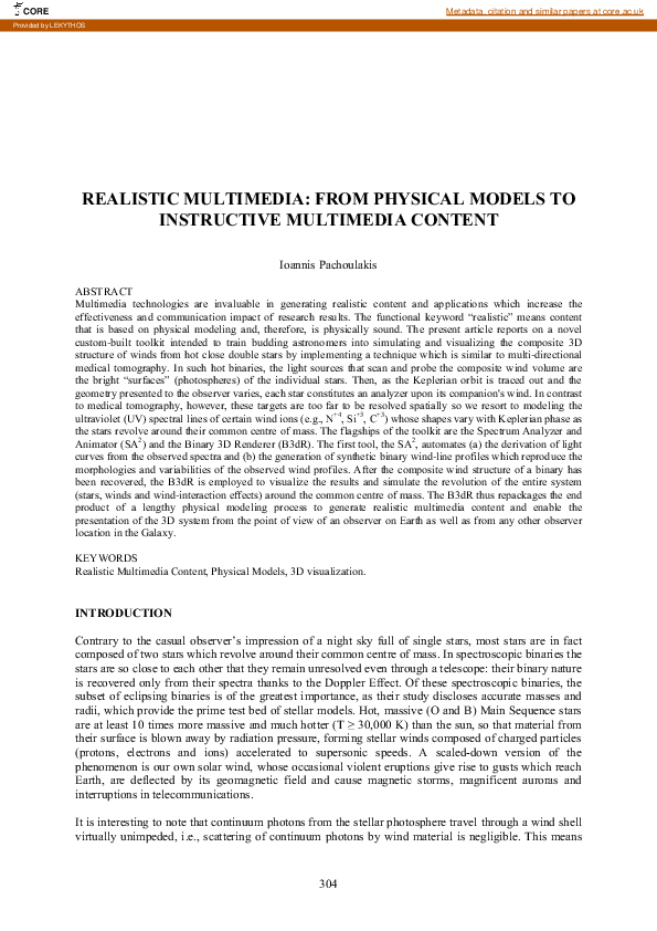 (PDF) Realistic multimedia: from physical models to Instructive ...