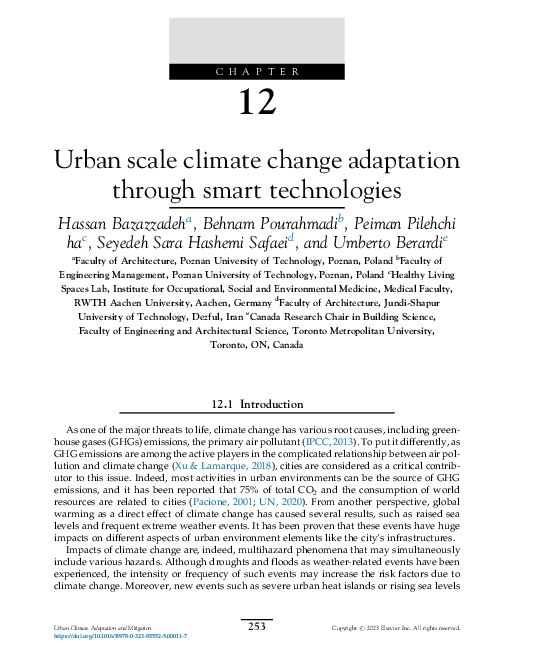 (PDF) Urban scale climate change adaptation through smart technologies