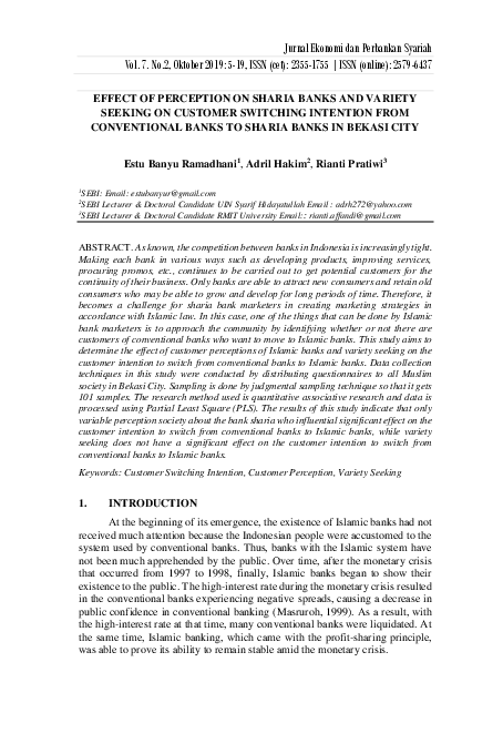 (PDF) Effect Of Perception On Sharia Banks And Variety Seeking On ...