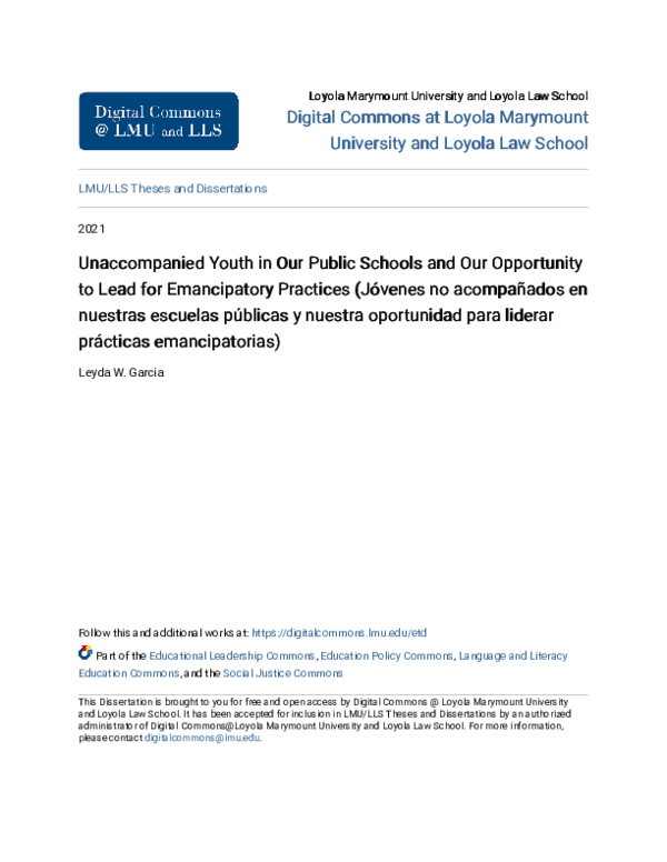 (PDF) Unaccompanied Youth in Our Public Schools and Our Opportunity to ...