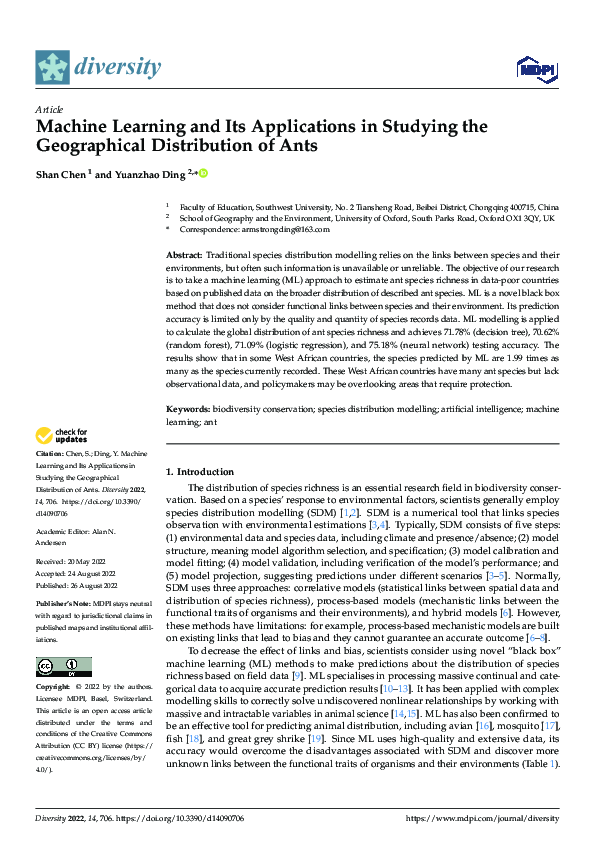 (PDF) Machine Learning and Its Applications in Studying the ...