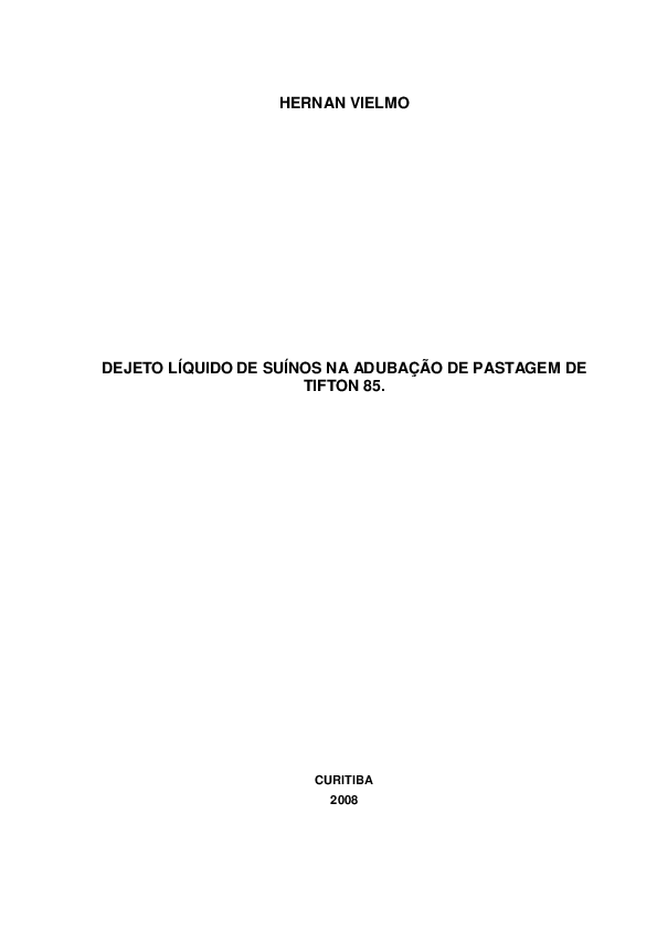 (PDF) Dejeto líquido de suínos na adubaçăo de pastagem de Tifton 85 ...
