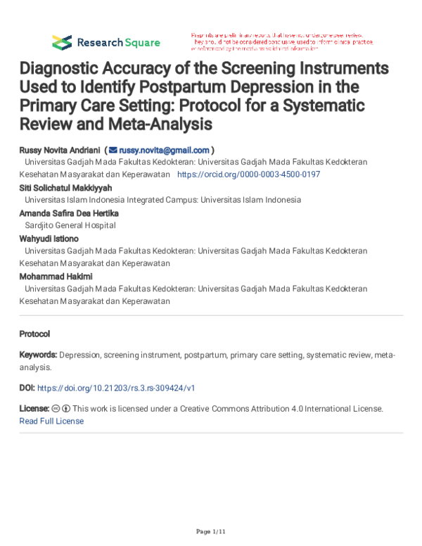 (PDF) Diagnostic Accuracy of the Screening Instruments Used to Identify ...