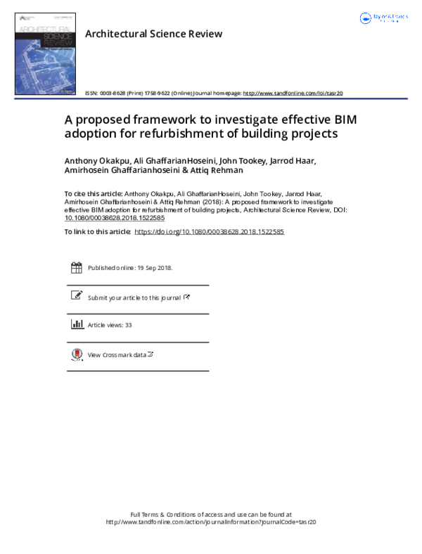 (PDF) A proposed framework to investigate effective BIM adoption for ...