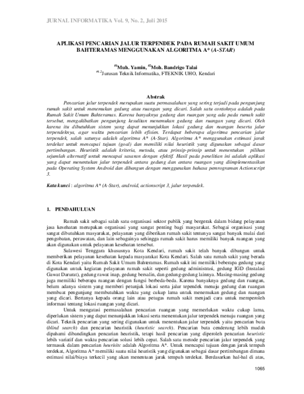 (PDF) Aplikasi Pencarian Jalur Terpendek Pada Rumah Sakit Umum ...