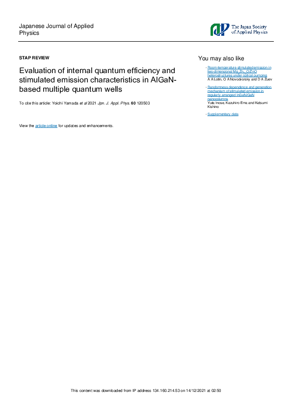 (PDF) Japanese Journal of Applied Physics