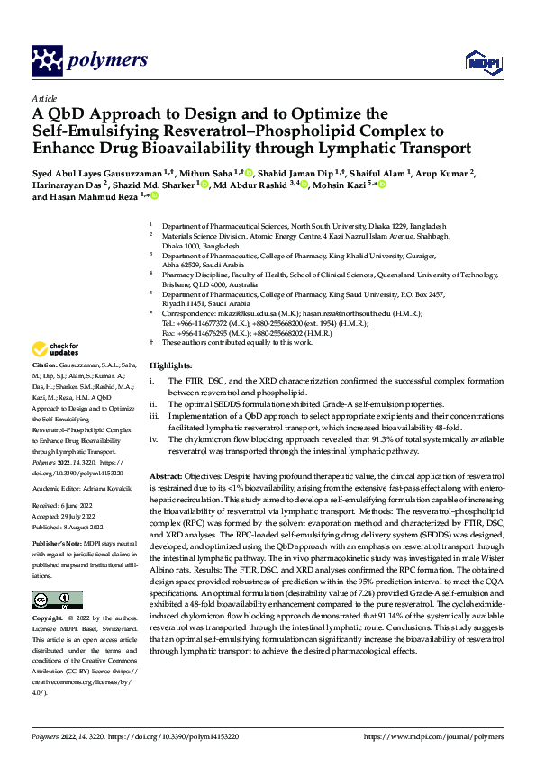 (PDF) A QbD Approach to Design and to Optimize the Self-Emulsifying ...