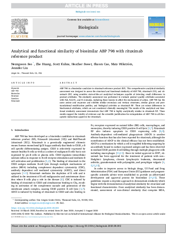 (PDF) Analytical and functional similarity of biosimilar Elizaria® with ...