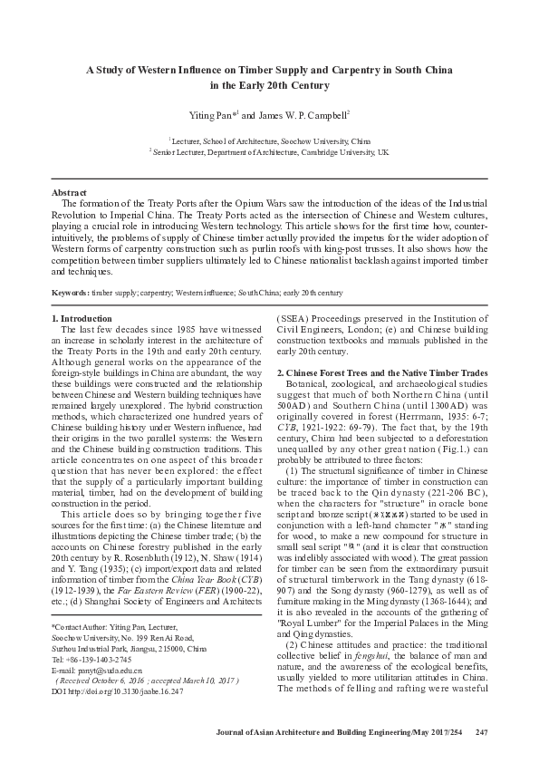 (PDF) A Study of Western Influence on Timber Supply and Carpentry in ...