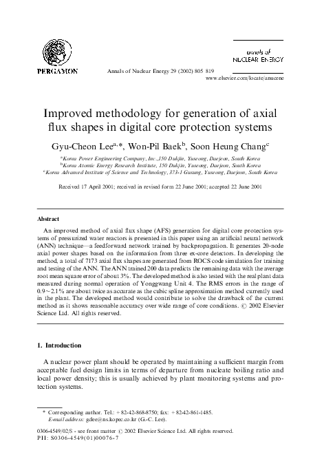 (PDF) Improved methodology for generation of axial flux shapes in ...