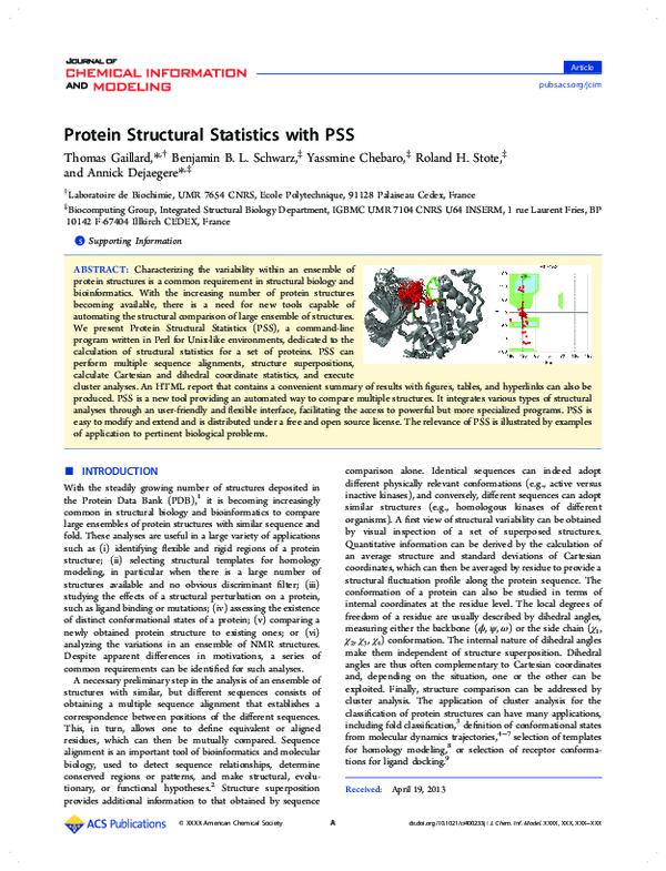 (PDF) Protein Structural Statistics with PSS