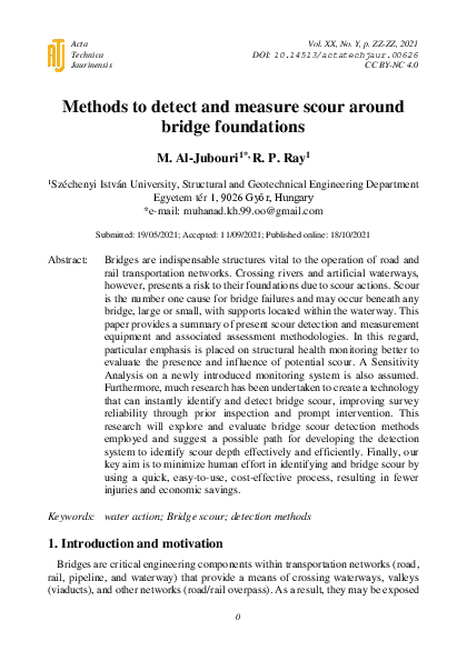 (PDF) Methods to detect and measure scour around bridge foundations