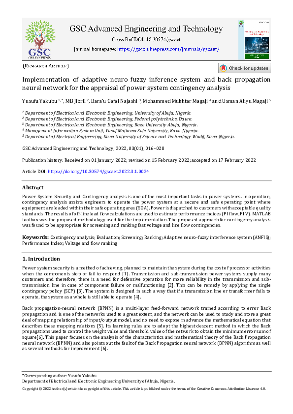 Pdf Implementation Of Adaptive Neuro Fuzzy Inference System And Back 7195