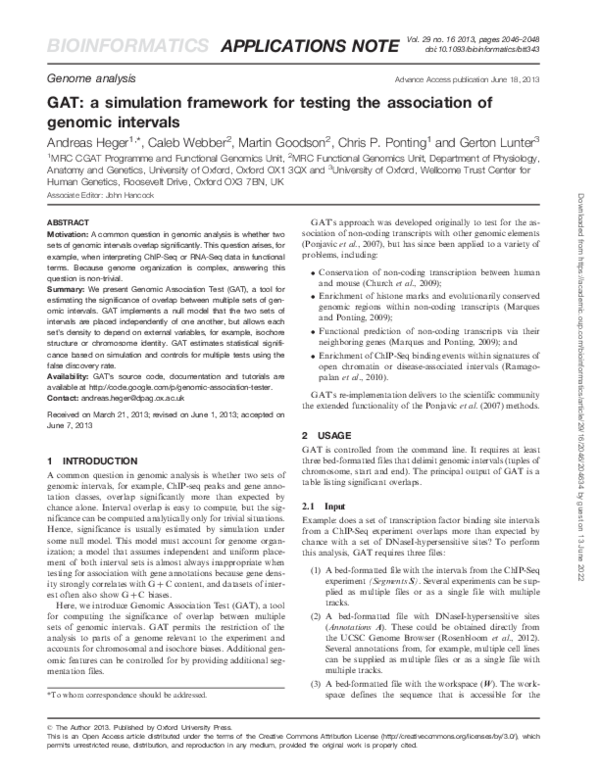 (PDF) GAT: a simulation framework for testing the association of ...