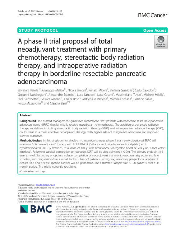 (PDF) A phase II trial proposal of total neoadjuvant treatment with ...