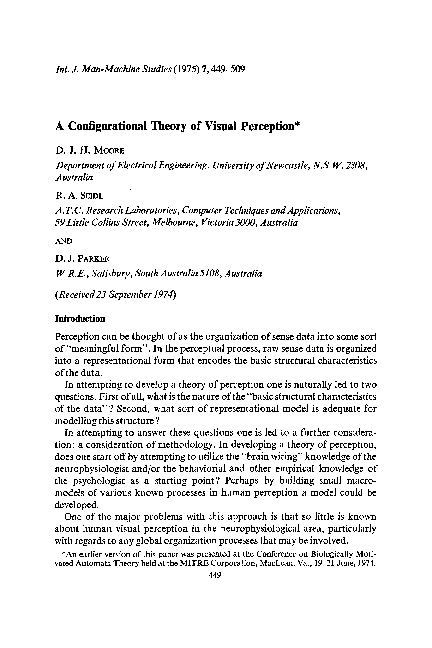 (PDF) A configurational theory of visual perception